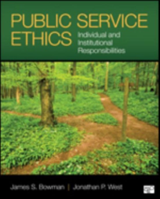 Public Service Ethics: Individual and Institutional Responsibilities ...