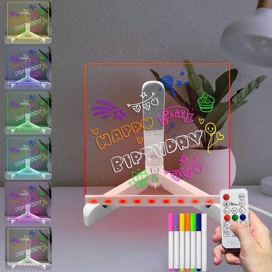 Lichtgevend Whiteboard met RGB Kleurwisseling en Afstandsbediening voor ...