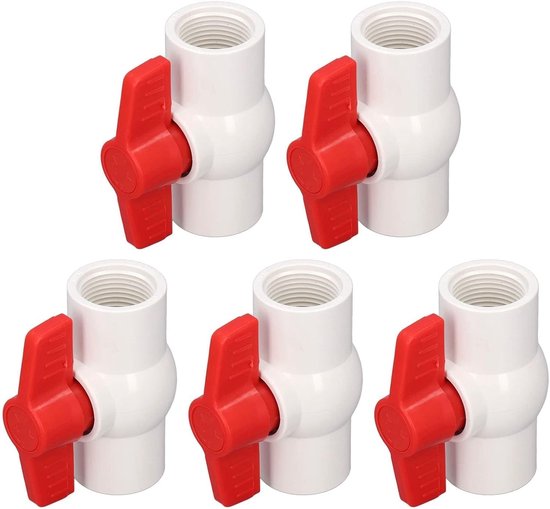 5pcs Water Supply Ball Valves Set - PVC Ball Valve met Quick Couplings ...