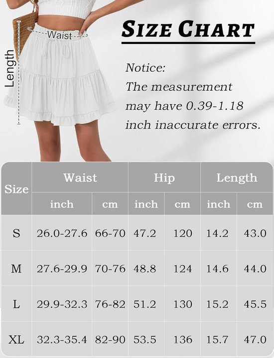 Dames Miniskirt Zomer Hoge Taille Plooien Strandrok Stretch A-lijn | bol