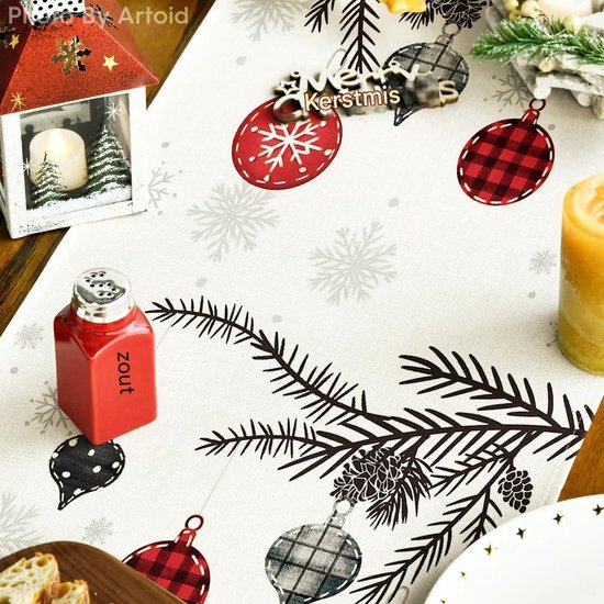 Tafelloper - Kleedje Kerst - 33 * 120 Cm Dubbelzijdig Design Met ...