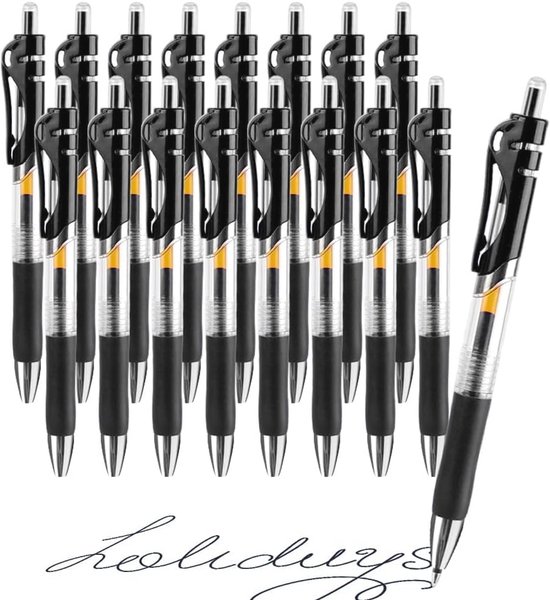 Intrekbare Gelpennen Set van 16 - Vloeibare Inkt Rollerball Pennen voor ...