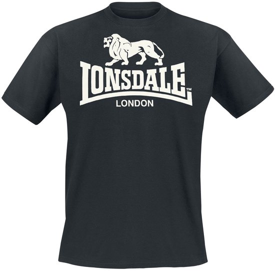 Lonsdale London Logo Heren T-shirt - zwart - 3XL | bol