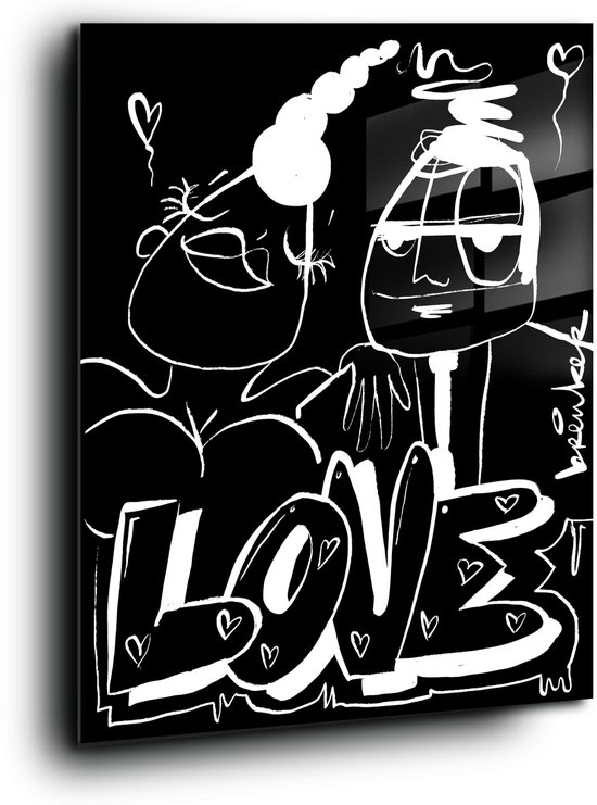 Positive love - Meerdere kleuren - Plexiglas 140 x 200 | bol