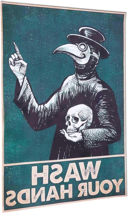 Nordivar - Plague Doctor Bord, 30x21cm Muurdecoratie Gotisch Badkamer ...