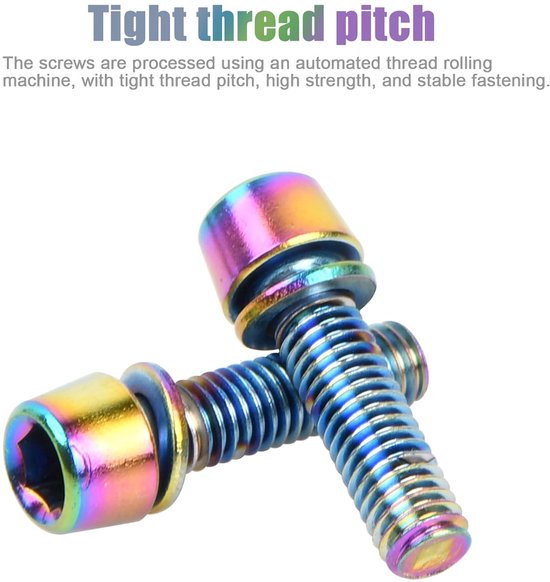 Pack of 12 M5 x 18 mm Shaft Screws - Fixed Screws for Bicycle Stem with ...