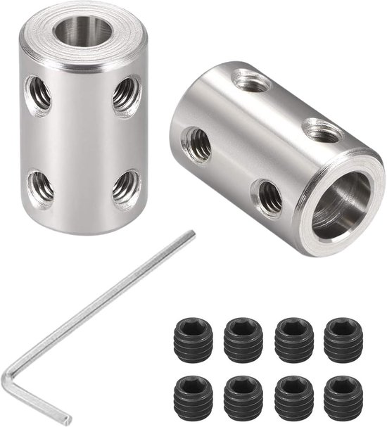 2x Stijve Askoppeling 3mm naar 4mm Motoras Koppeling L22xD14 voor 3D ...