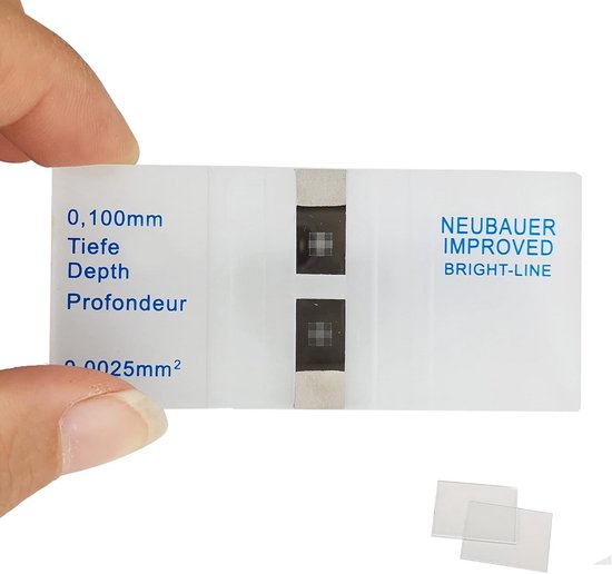 Hemocytometer Neubauer Verbeterd met Coverslips – Nauwkeurige Cellen ...