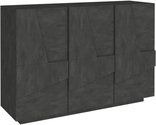 Moderne Dressoir Kast met 3 Deuren voor Hal en Entree - Slate Grijs | bol