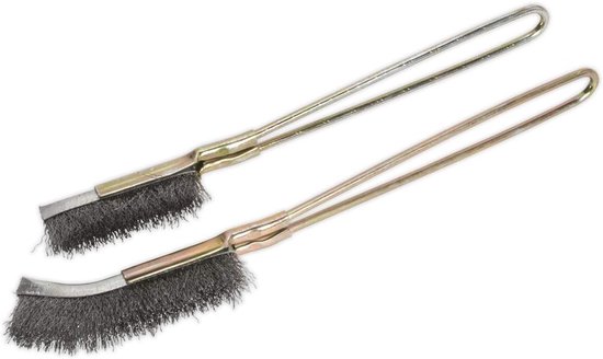 Draadborstel Set - 2 Stuks - Ergonomisch Handvat - Gekrompen Stalen ...