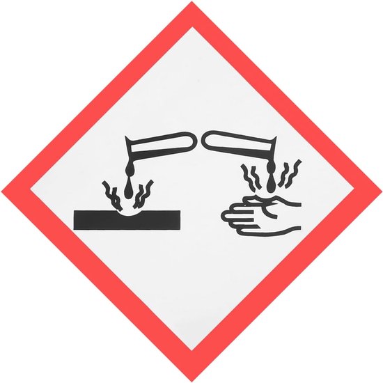 Zelfklevende Veiligheidslabels voor Corrosieve Materialen - PVC ...