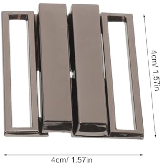 2Pcs 50mm Metal Strap Closure Waist Extension Sewing Hooks And Eyes ...