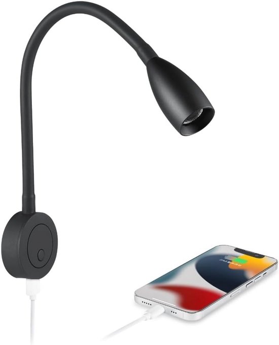 12V Dimbaar Leeslamp voor Camper en Boot - LED Schijnwerper met USB ...