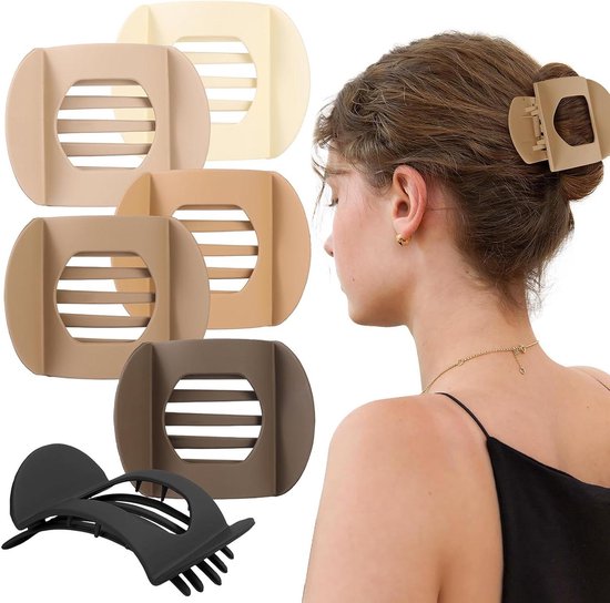 Grote Haarspelden voor Dames - Haarklemmen - Veilige Grip - Vierkant ...