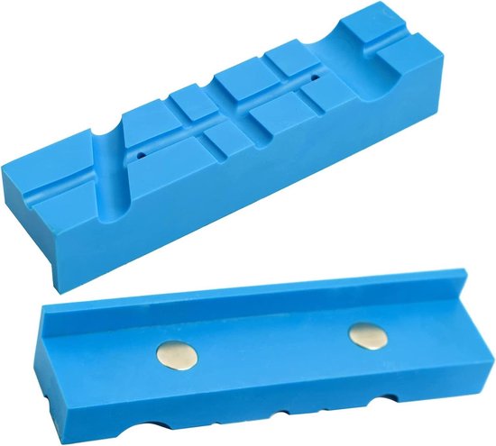 2-Pack Magnetische Vise Kaak Pads - Multi-Groove Design - Duurzame TPU ...