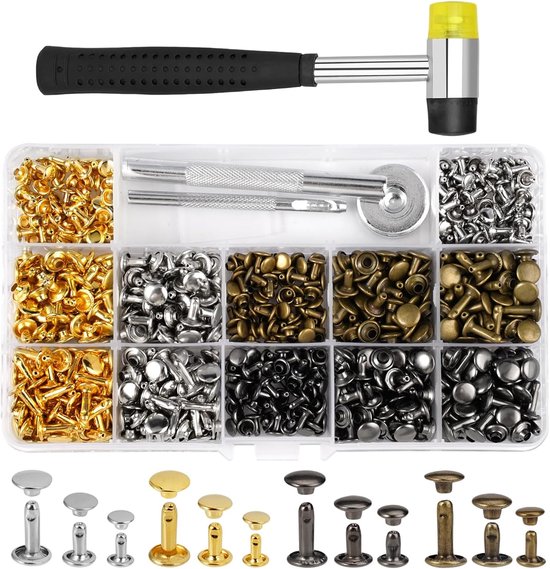 Rivet tool set voor leer - rivets set - rivets voor leer - leather ...