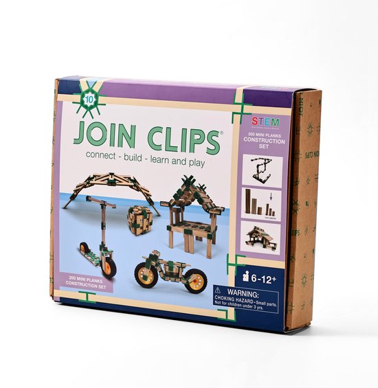 JOIN CLIPS 200 MINI PLANKS CONSTRUCTION SET. | bol
