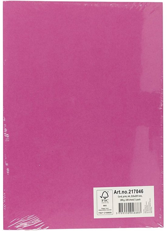 Roze Karton 180 Grams - Roze A4 Karton - Hobbykarton - Stevig Papier ...