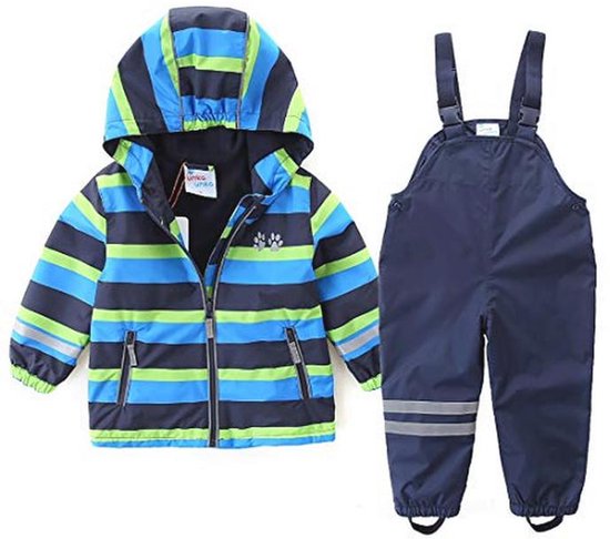 Waterdichte Regenpak Set voor Kinderen - Jas en Broek met Capuchon voor ...