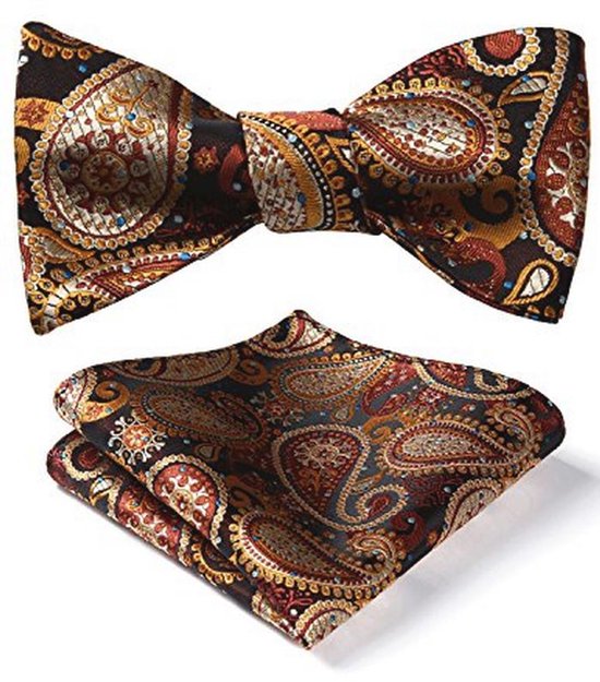 Elegant Bloemen Vlinderdassen voor Mannen - Zelfstrik & Pochet Set voor ...