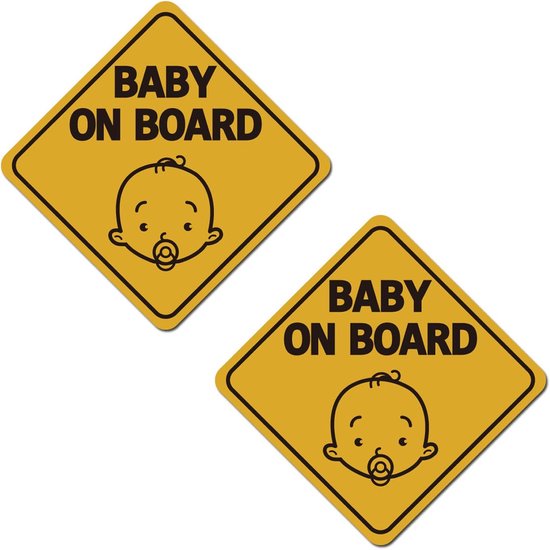 Baby on Board - Reflective Magnetic Car Stickers - Waterproof Safety ...