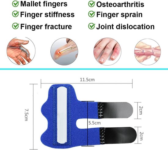Aanpasbare vinger splinten - hand steun - splint voor pijnverlichting ...