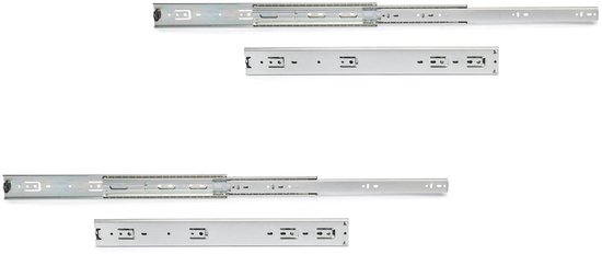 Emuca Lot van 2 sets heavy duty kogelgelagerde ladegeleiders, volledig ...