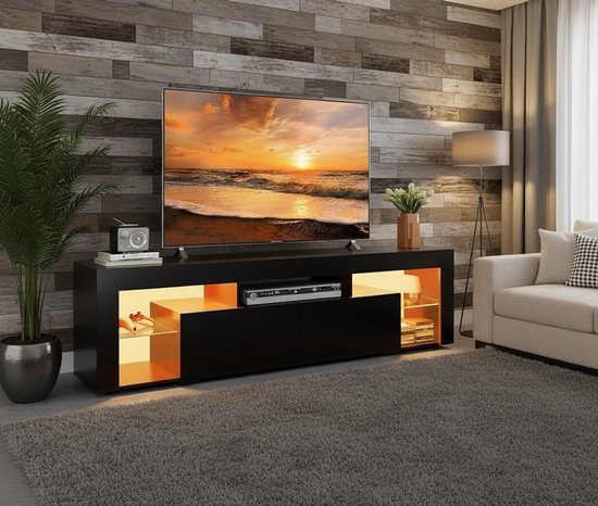 Modern LED TV-meubel Lowboard | TV Kast voor Televisies tot 70 inch ...