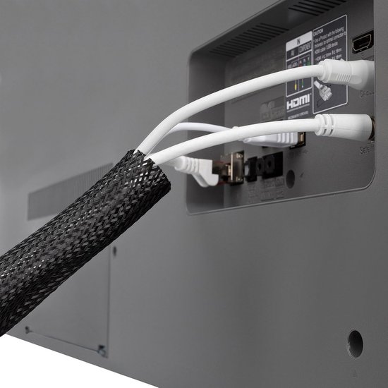 Kabelgoot/Kabelorganizer voor Bureau, TV & Audio – Flexibele Kabelhoes ...