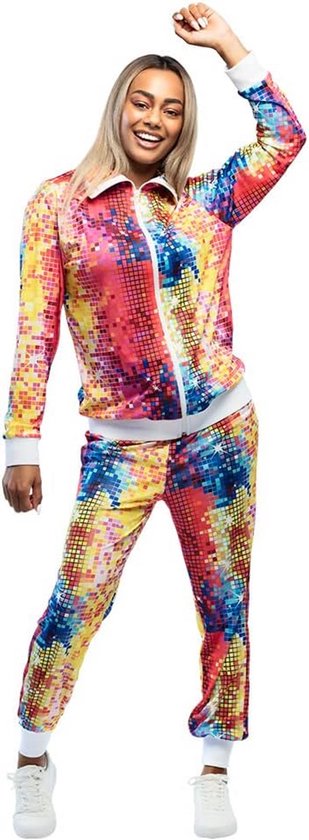 Dames Trainingspak Disco Stijl - Jaren '80 Outfit voor Themafeest en ...