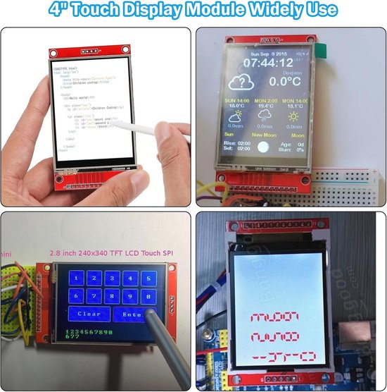 4 inch TFT touch display voor microcontrollers - 320x480 resolutie met ...