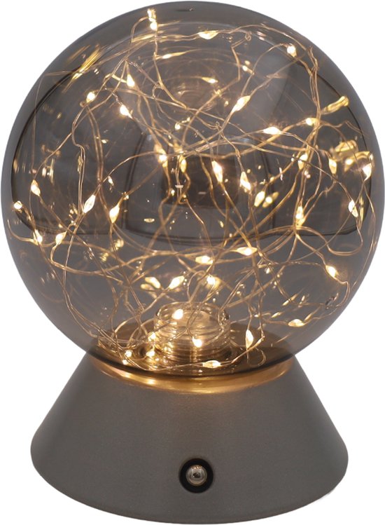 Luxus - Tafellamp Touch - Mila - Zilver - 16cm - Tafellamp Slaapkamer ...
