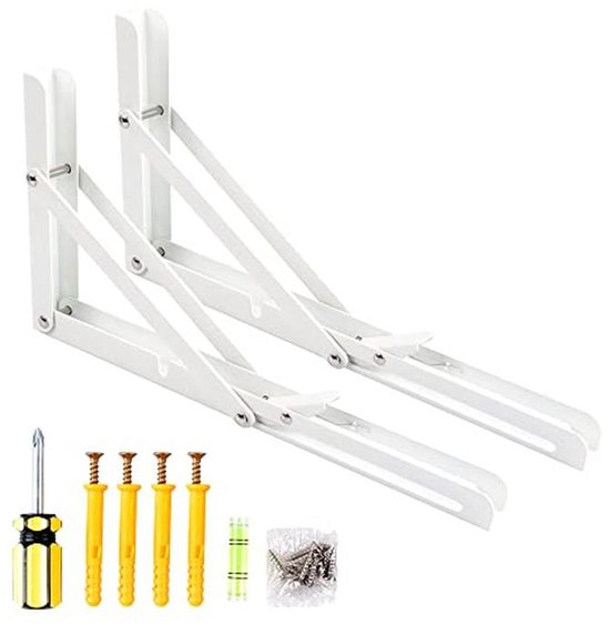 Folding Shelf Brackets 2pcs - Heavy Duty Wall Mounted Brackets voor ...
