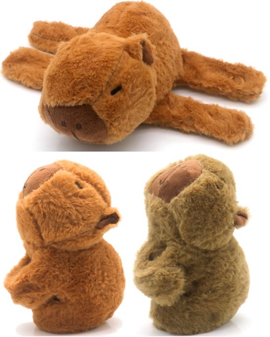 Pluche capybara armband - 17 cm - snap on - mix kleuren - 1 stuk | bol