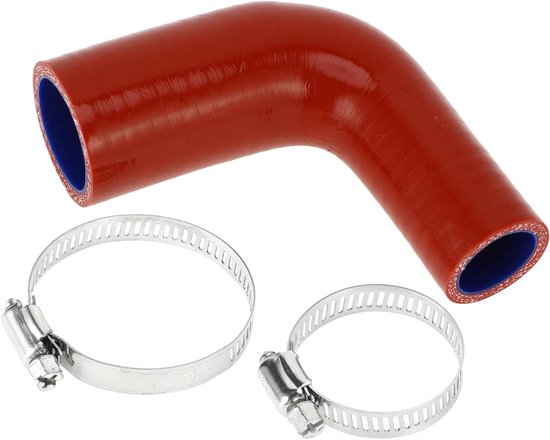 Allecta - Universele Auto Silicone Slang Set 90° Rood Blauw - 90mm ...