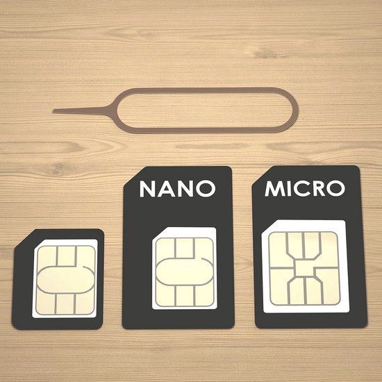 Adapterset voor Nano-SIM naar Micro-SIM | Inclusief Simopener Naald ...