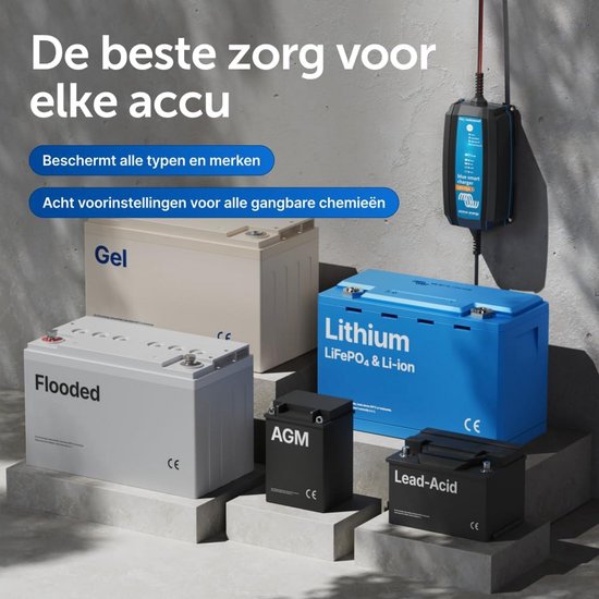 Acculader 12V 15A met Bluetooth en IP65 Bescherming | bol