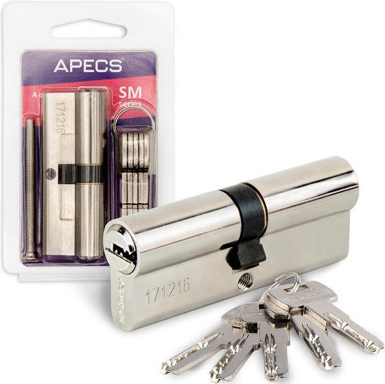 Cilinderslot met Knop en 5 Sleutels 70mm (35/35) voor Voordeur en ...