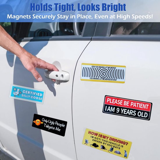 10x Grappige Auto Bumper Magneten voor Voertuigen - Leuke Vrolijke ...