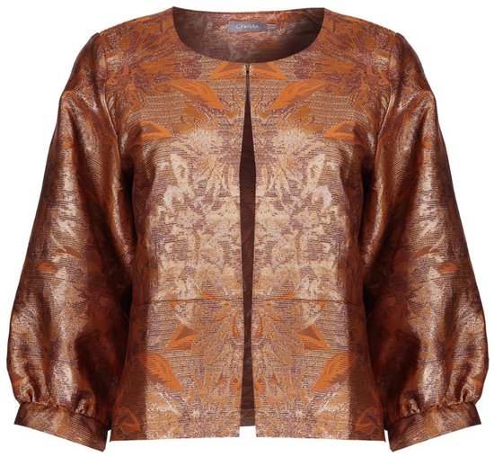 Geisha Jas Jasje Met Metallic Jacquard Print 55880 20 Burned Orange ...