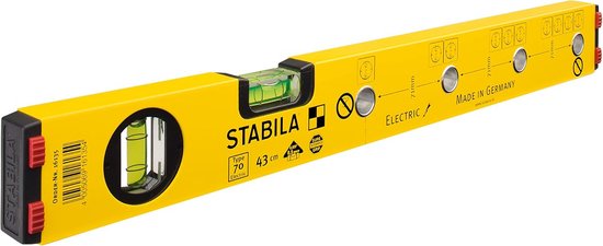 Waterpas 43 cm met Markeringsgaten voor Elektriciens - Nauwkeurig en ...