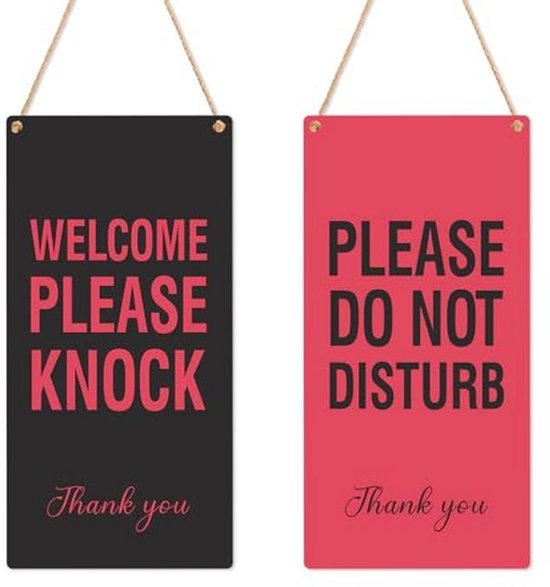 Reversible Do Not Disturb Sign - Double Sided Decorative Office and ...