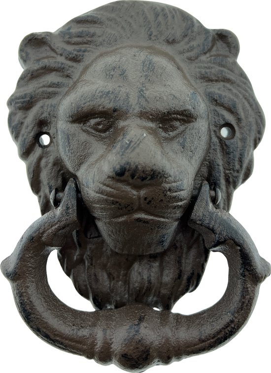 Deurklopper - Gietijzer - Leeuw - 15 x 11 x 4 cm - Bruin | bol.com