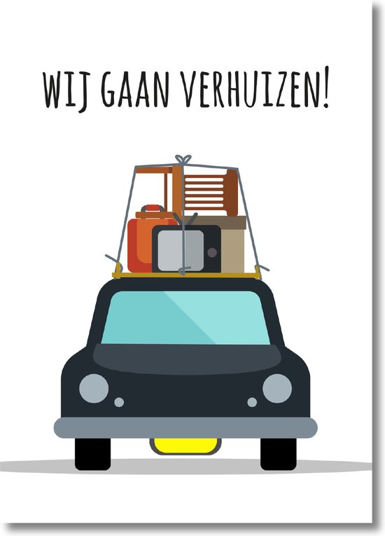 Auto | Verhuiskaarten - adreswijziging | A6 | kaartenset | 12 stuks | bol