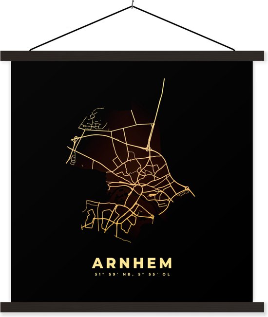 Posterhanger incl. Poster - Schoolplaat - Arnhem - Kaart - Stadskaart - Plattegrond -... | bol