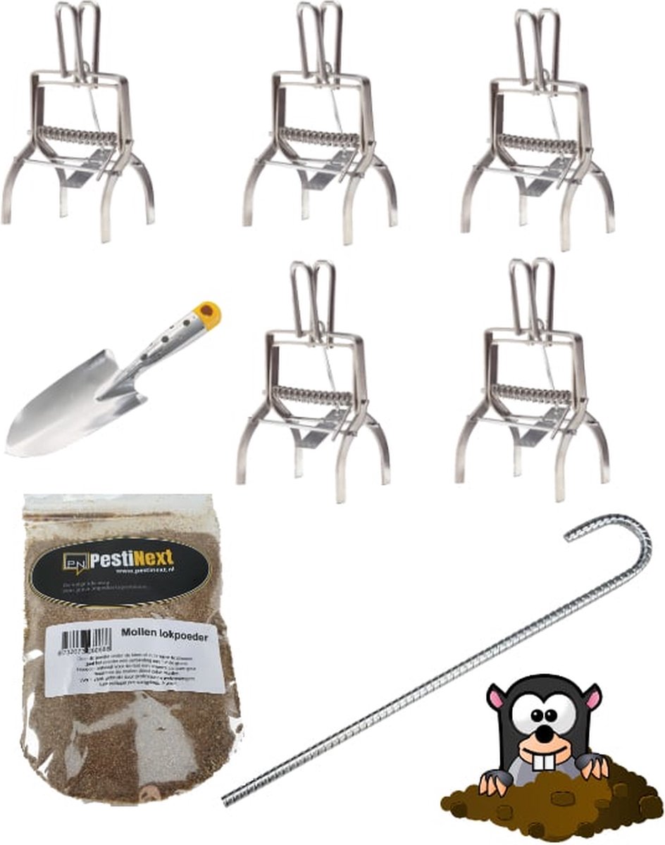 Mollen Bestrijden Pakket Compleet (5 Mollenklemmen + meer ...