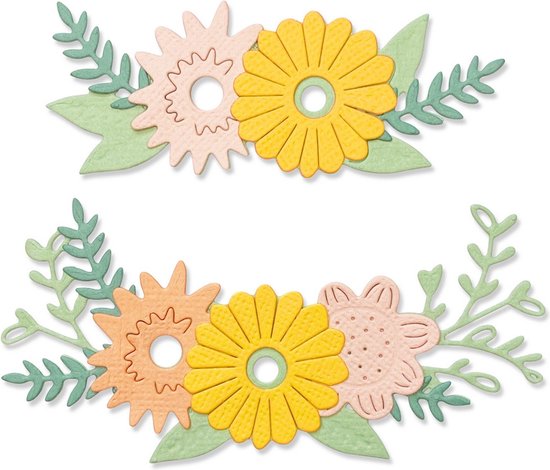 Sizzix Thinlits Snijmal set - Floral contours | bol.com