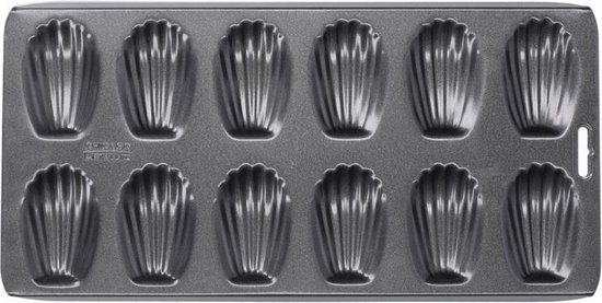 madeleine-vorm 40 x 19 cm carbonstaal grijs | bol.com