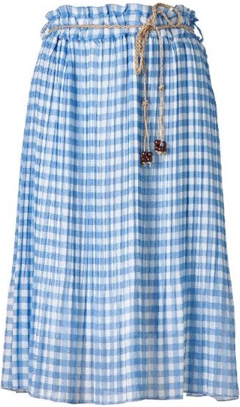 Dames plissé rok blauw geruit kort | Maat Onze size (XS-XL) | bol.com