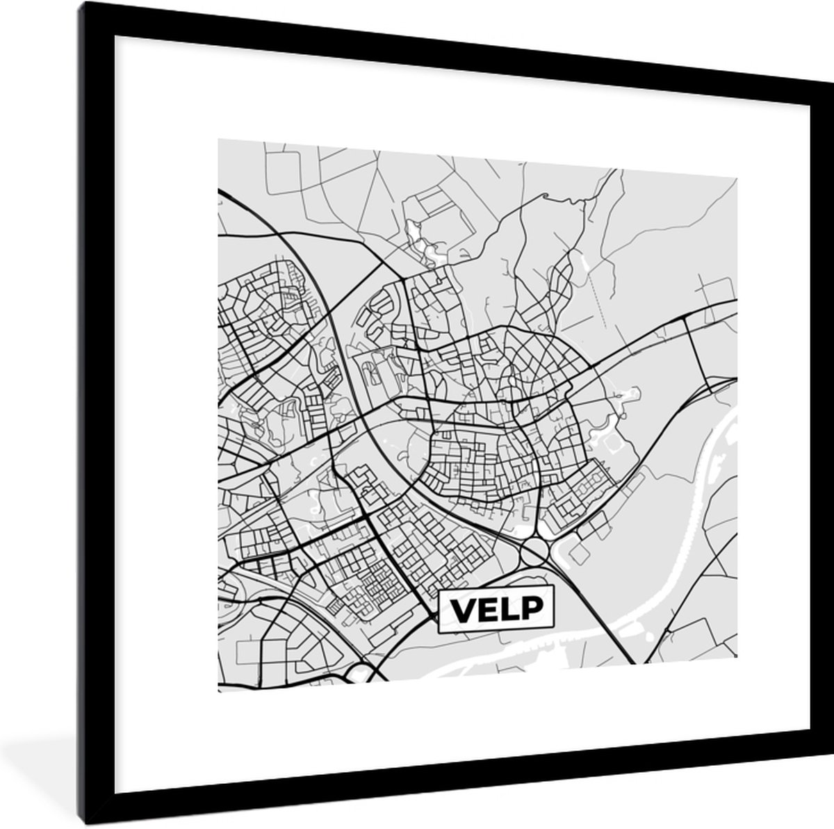 Fotolijst incl. Poster - Kaart - Plattegrond - Velp - Stadskaart ...